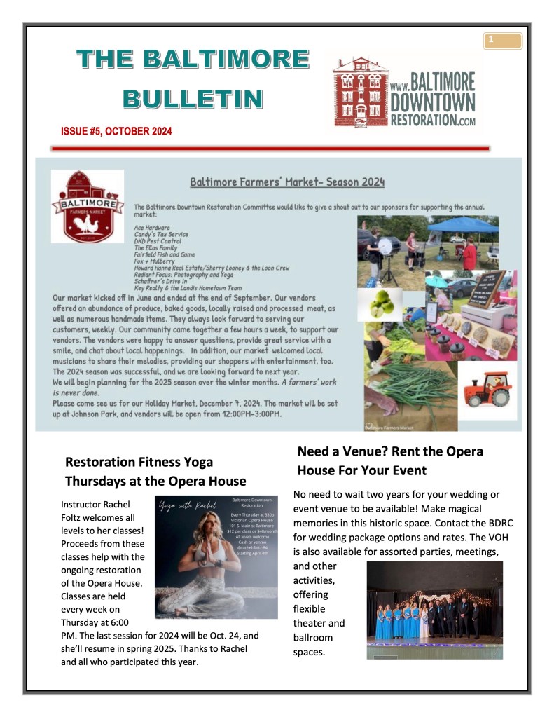 Baltimore Downtown Restoration – Preserve, Promote and Enhance our ...